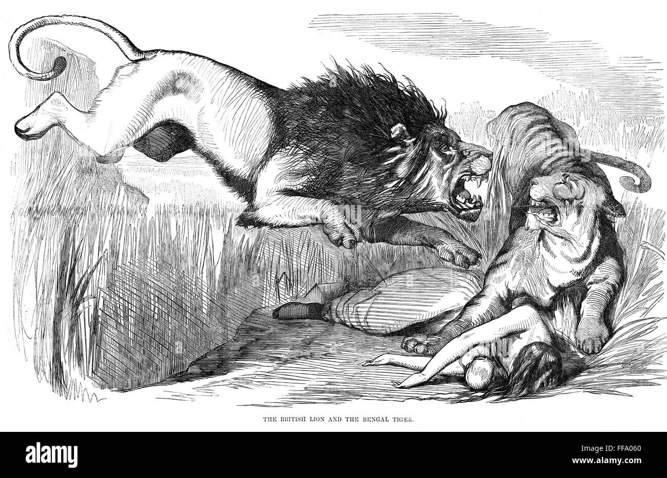 CARTOON: SEPOY MUTINY. /n'The British Vengeance.' After the Sepoy ...