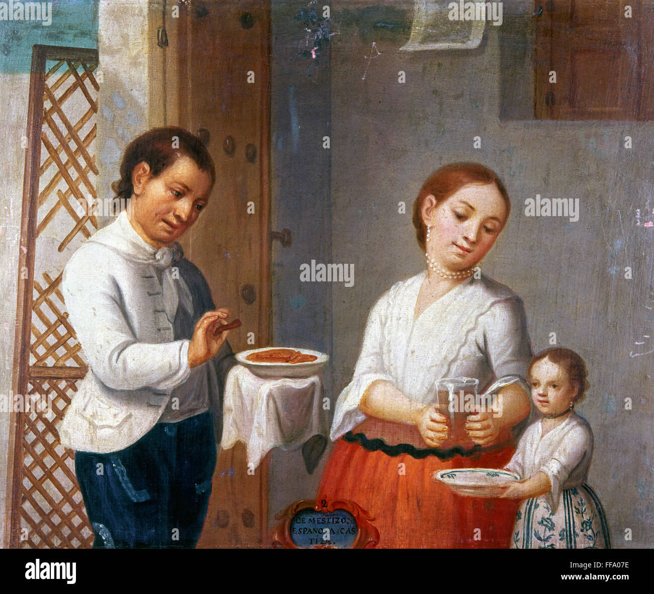 MEXICAN FAMILY, 1775. /nThe daughter of a Spanish mother and a Spanish ...
