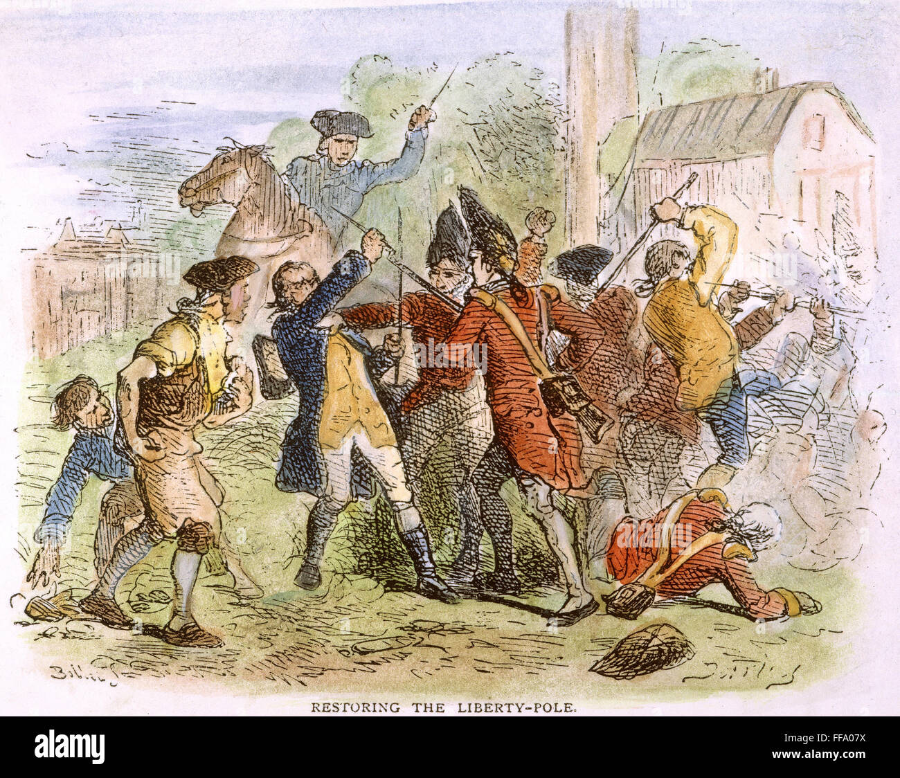 NEW YORK: COLONIAL RIOT. /nA fracas between New Yorkers and British ...