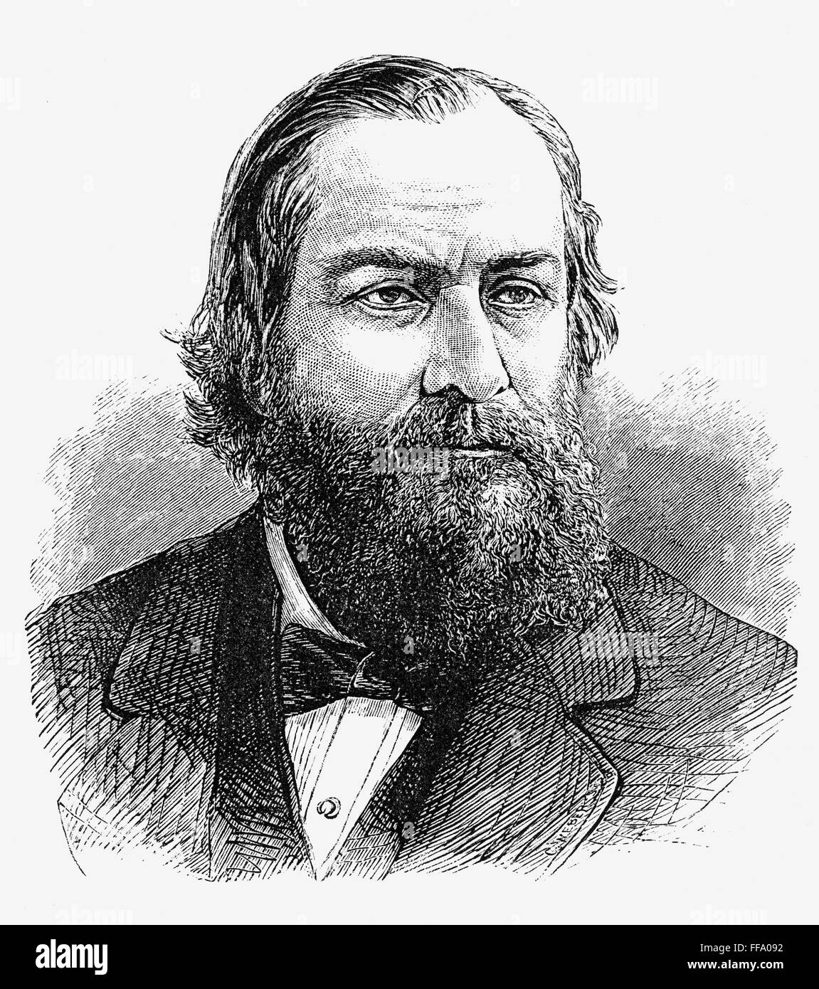 JOSEPH LEIDY (1823-1891). /nAmerican zoologist. Wood engraving ...