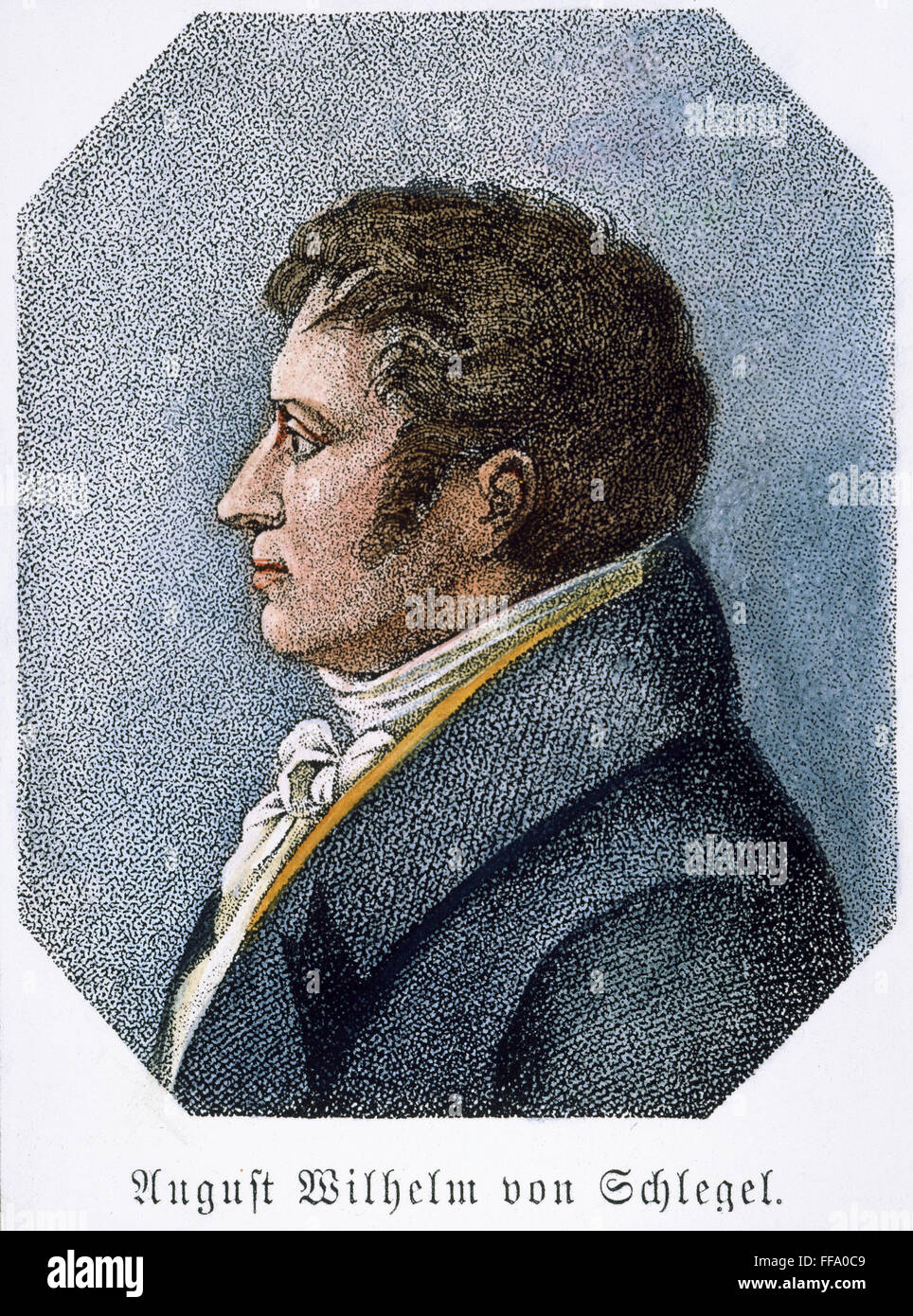 AUGUST von SCHLEGEL /n(1767-1845). German man of letters. Engraving by ...