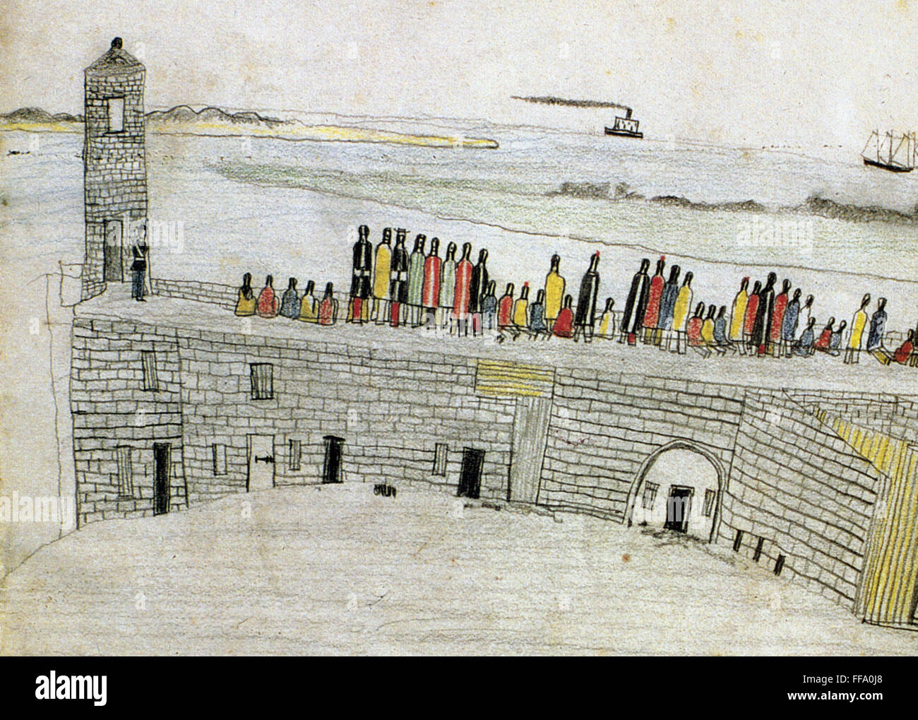 NATIVE AMERICANS: PRISON, 1875. /n72 Plains Native Americans ...