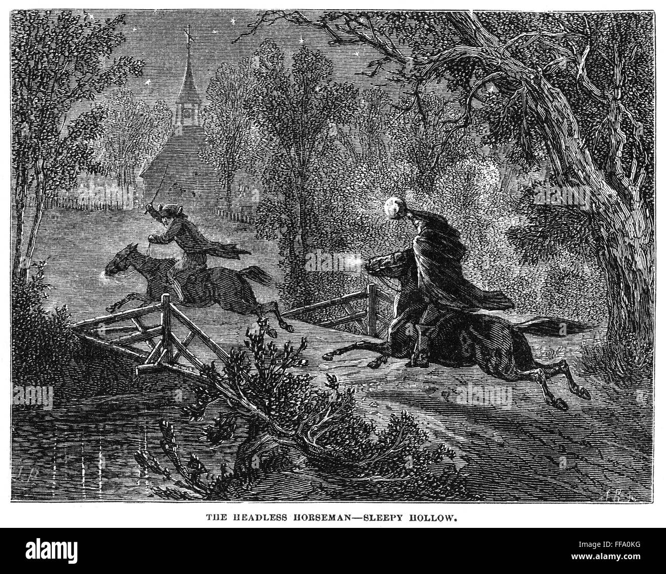 IRVING: SLEEPY HOLLOW. /nThe headless horseman scares Ichabod Crane out ...