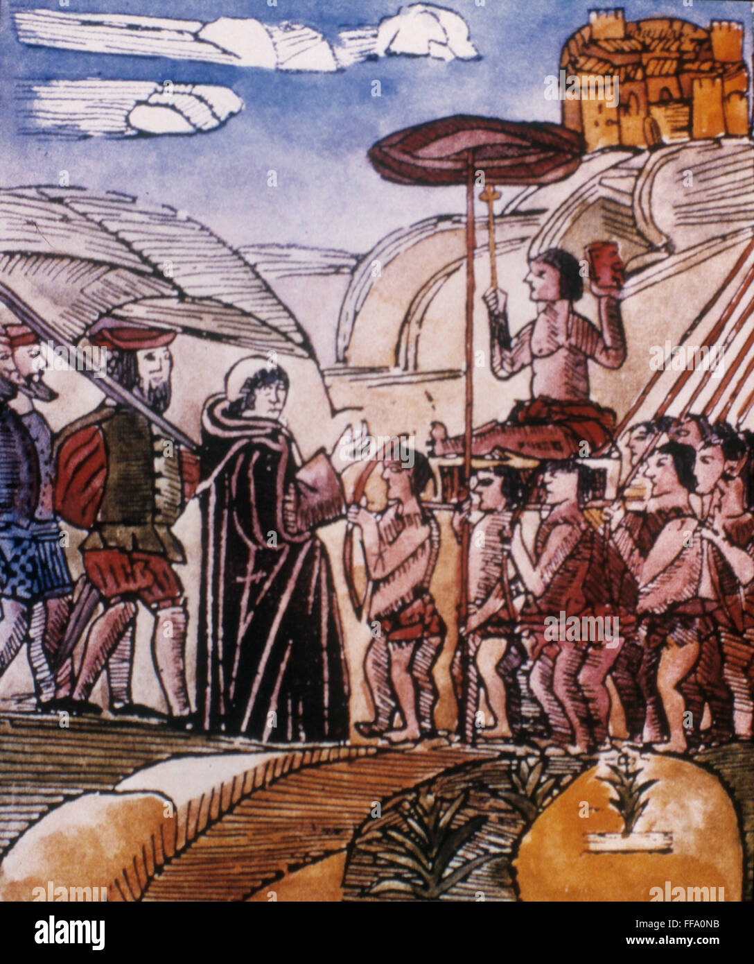 ATAHUALPA (d. 1533). /nLast Inca King of Peru. Atahualpa being arrested ...