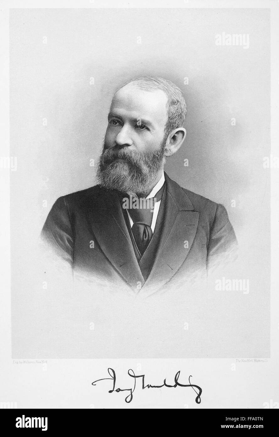 JAY GOULD (1836-1892). /nAmerican financier. Steel engraving, late 19th ...