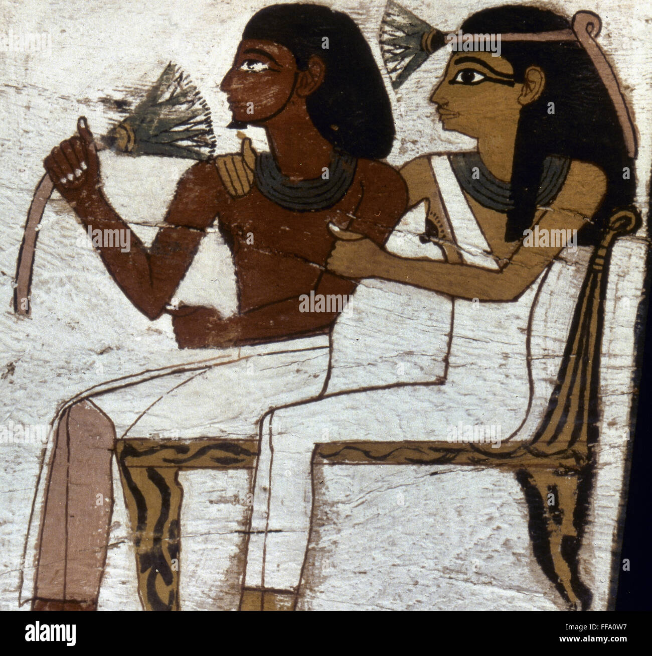 EGYPT: LADY MADJA. /nLady Madja and her husband. Painting from Lady ...