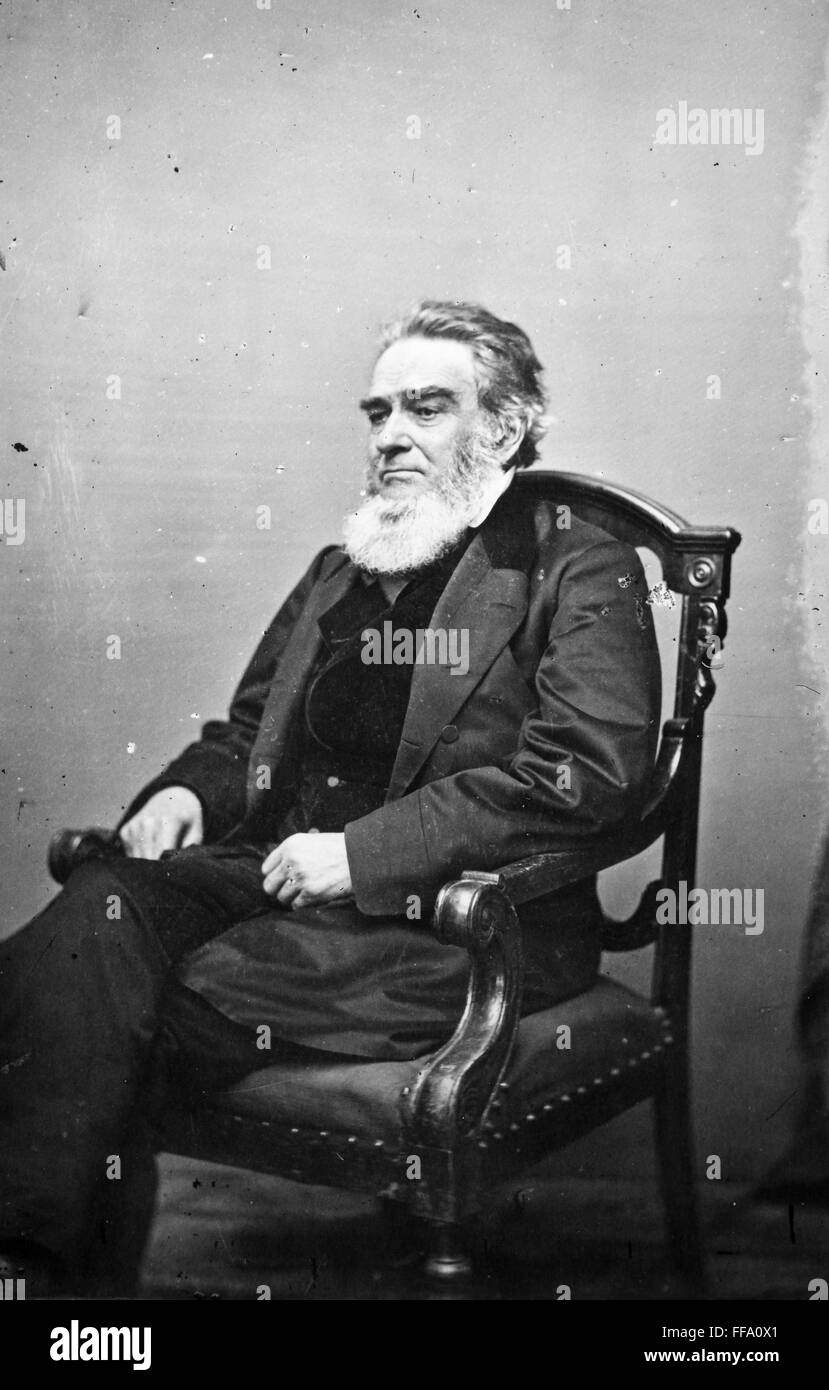 EDWARD BATES (1793-1869). /nAmerican statesman. Photographed by Mathew ...