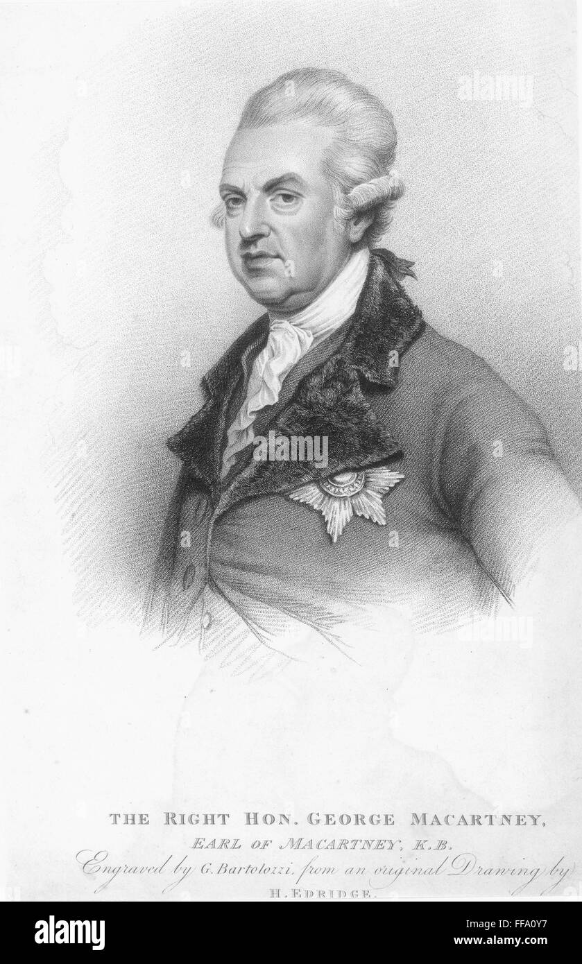 GEORGE MACARTNEY /n(1737-1806). 1st Earl Macartney. British diplomat ...
