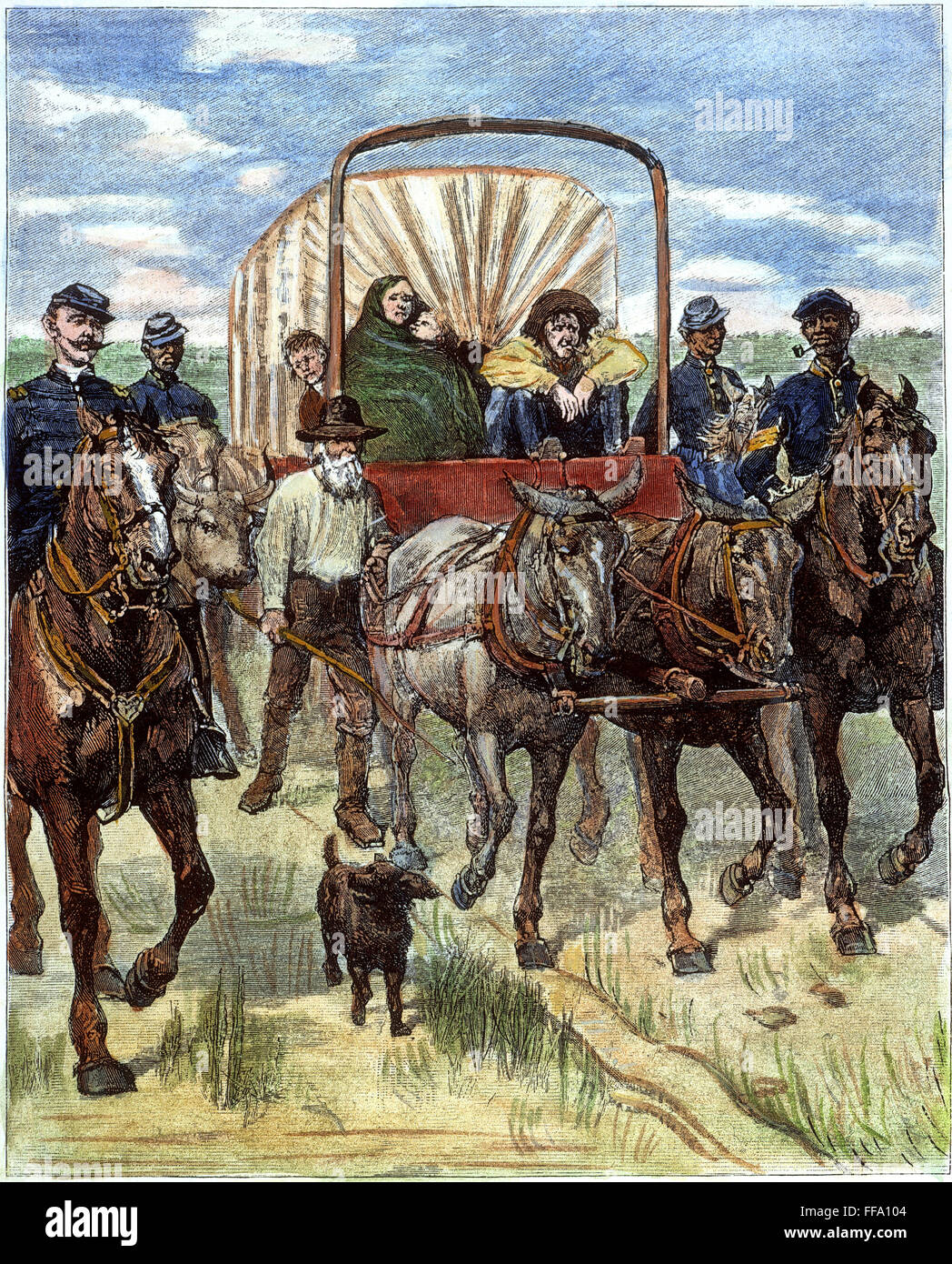 OKLAHOMA BOOMER, 1885. /nThe U.S. Army ejecting an 'Oklahoma Boomer ...