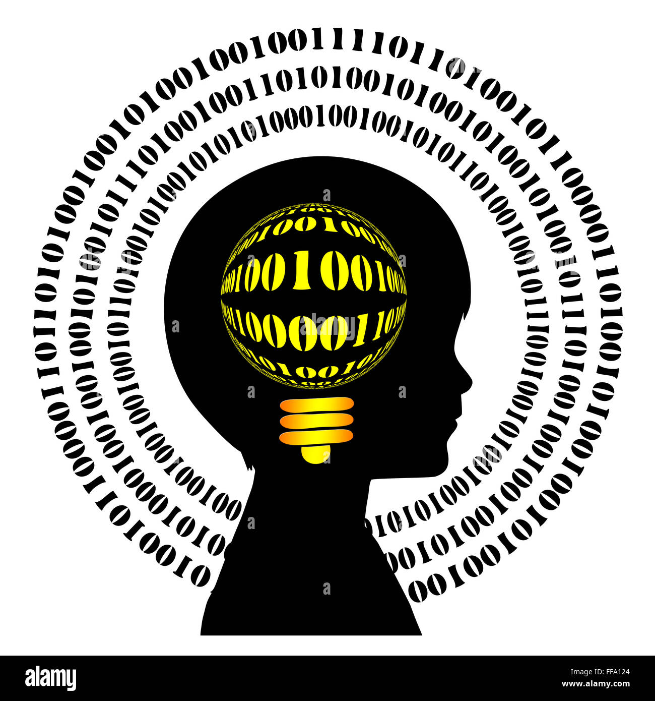 Young Computer Genius Stock Photo - Alamy