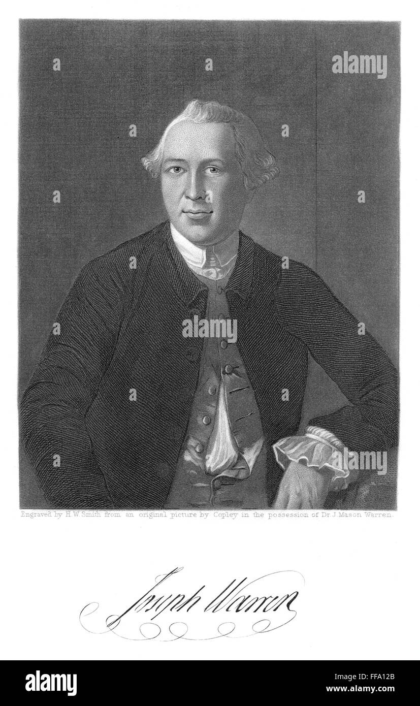JOSEPH WARREN (1741-1775). /nAmerican physician and Revolutionary ...