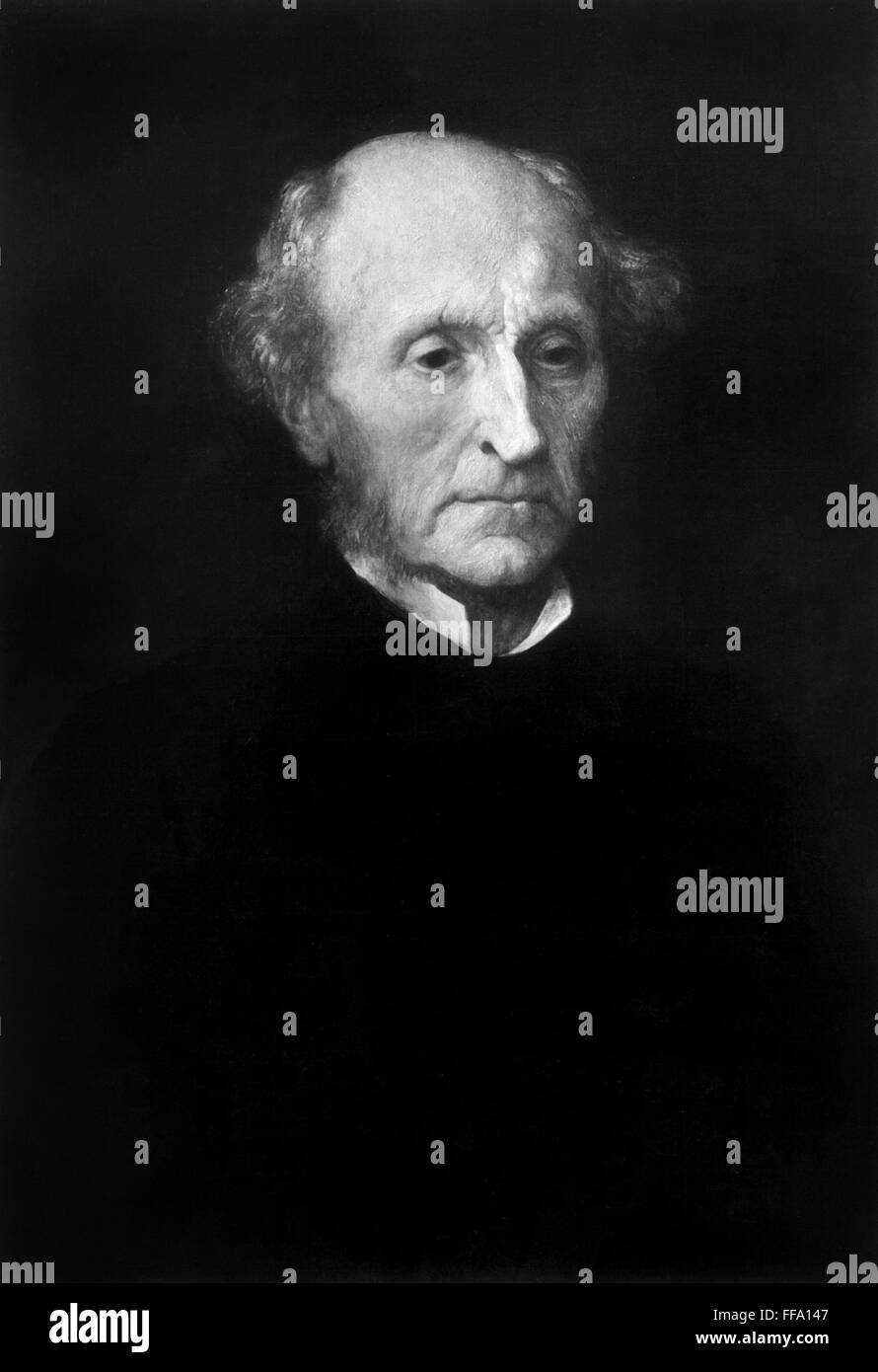 JOHN STUART MILL /n(1806-1873). English philosopher and economist. Oil ...