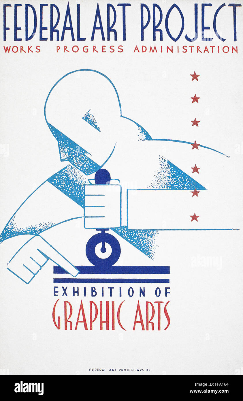 NEW DEAL: WPA POSTER. /nAmerican poster by an unknown artist for the ...
