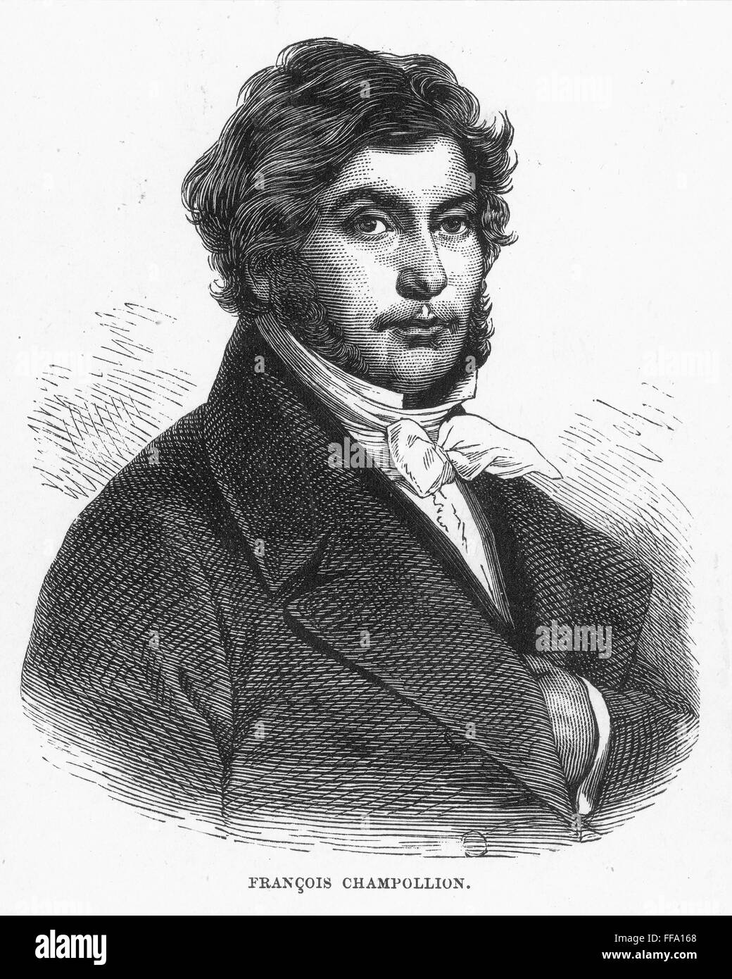 JEAN-FRANCOIS CHAMPOLLION /n(1790-1832). French Egyptologist. Line ...