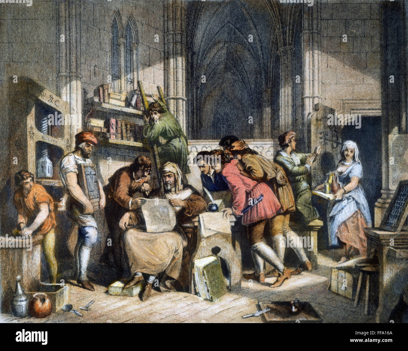 WILLIAM CAXTON (1422?-1491). /n'The First Sheet from William Caxton's ...