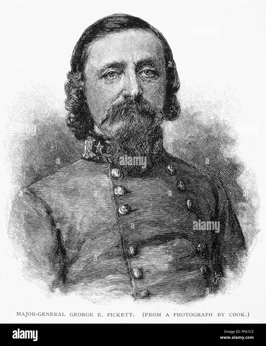 GEORGE EDWARD PICKETT /n(1825-1875). American army officer. Wood ...