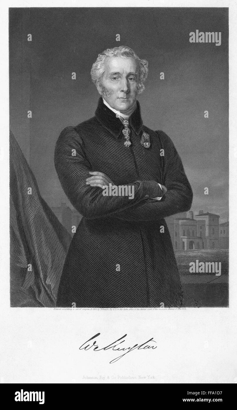 DUKE OF WELLINGTON /n(1769-1852). Arthur Wellesley, 1st Duke of ...