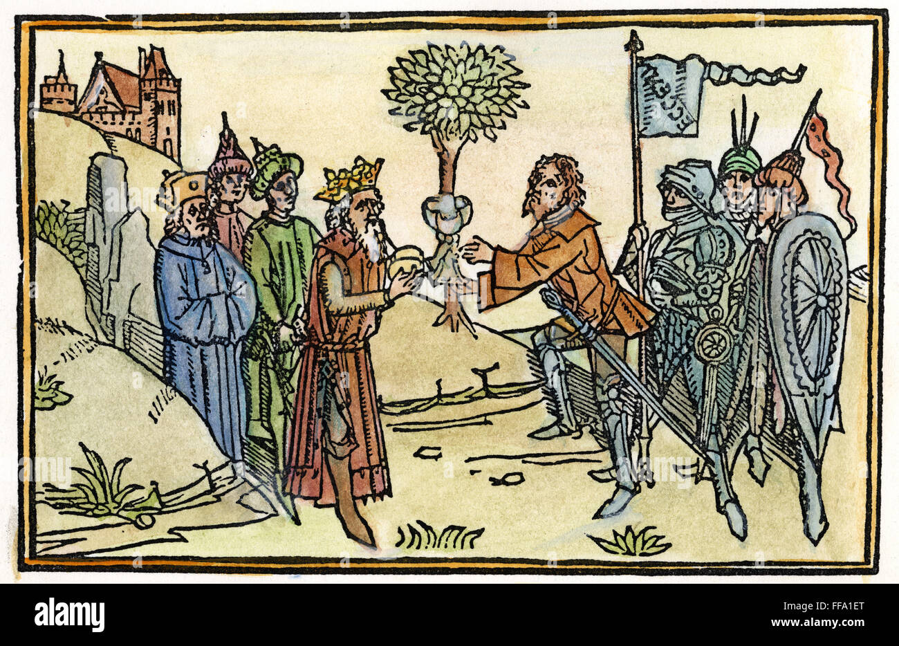 MELCHIZEDEK AND ABRAHAM. /nKing Melchizedek presents Abraham with bread ...