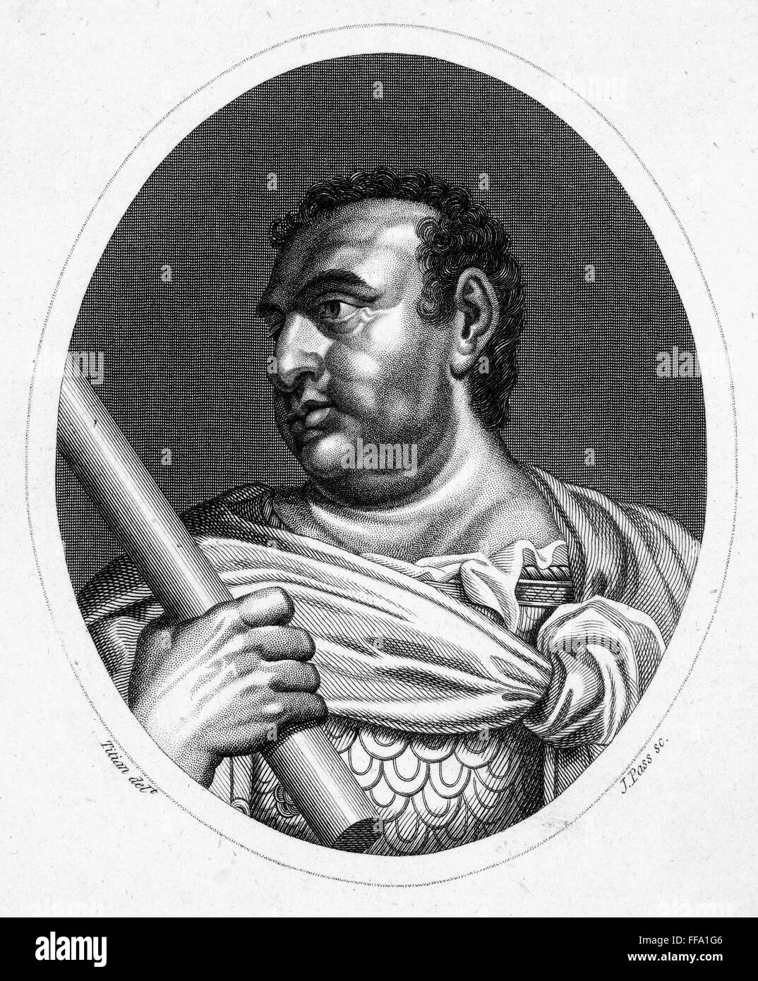 AULUS VITELLIUS (15-69 A.D.). /nRoman emperor, 69 A.D. Line and stipple ...