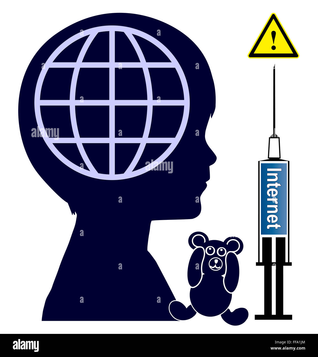 Internet use disorder Cut Out Stock Images & Pictures - Alamy