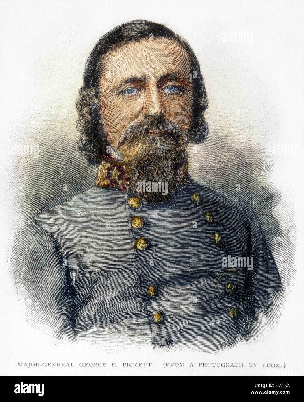 GEORGE E. PICKETT (1825-1875). /nAmerican army officer. Wood engraving ...