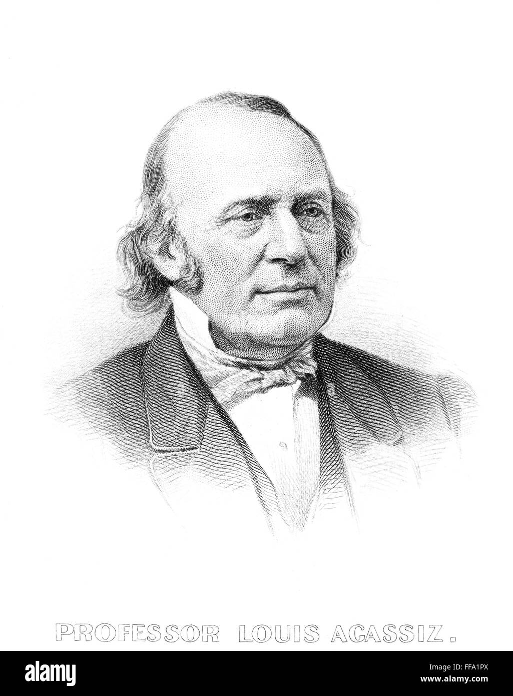 LOUIS AGASSIZ (1807-1873). /nAmerican naturalist. Steel engraving, 19th ...