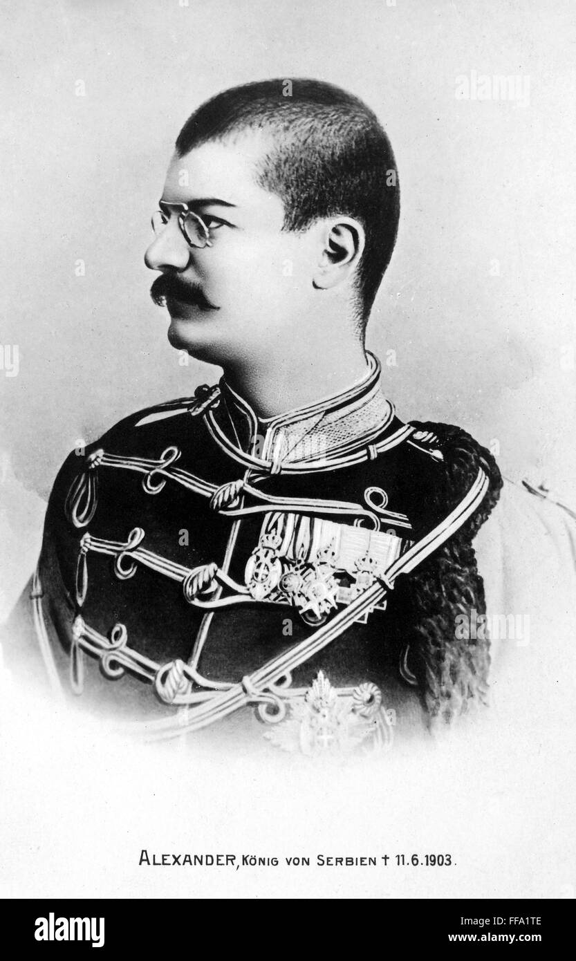 ALEXANDER I OBRENOVICH /n(1876-1903). King of Serbia, 1889-1903 Stock ...