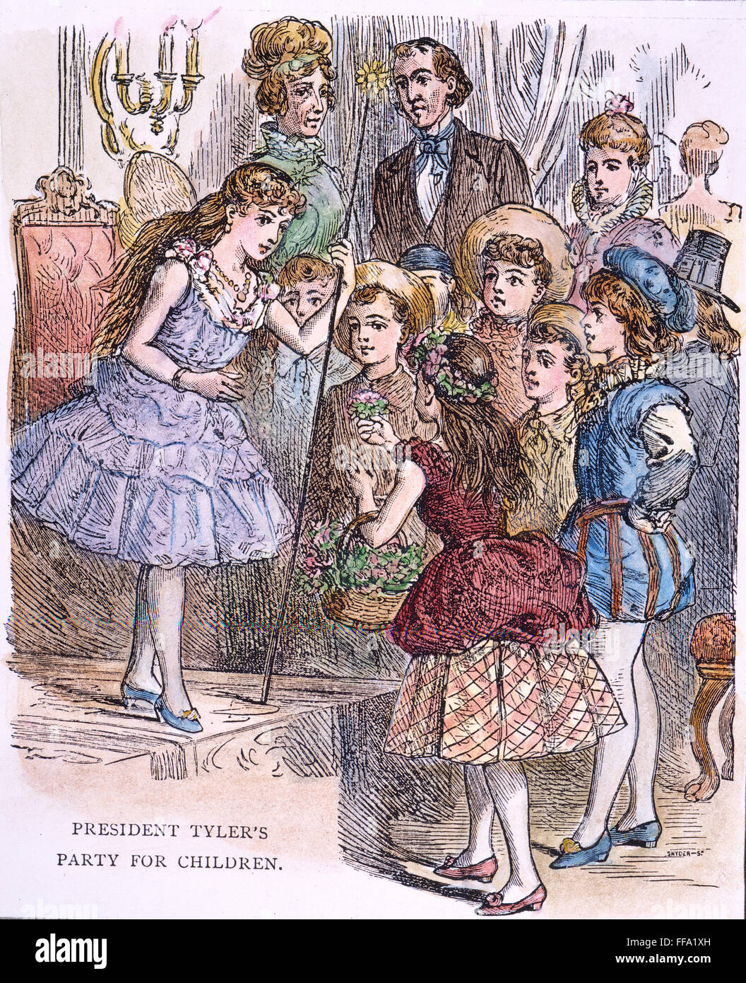 JOHN TYLER: PARTY. /nA children's fancy ball given at the White House ...