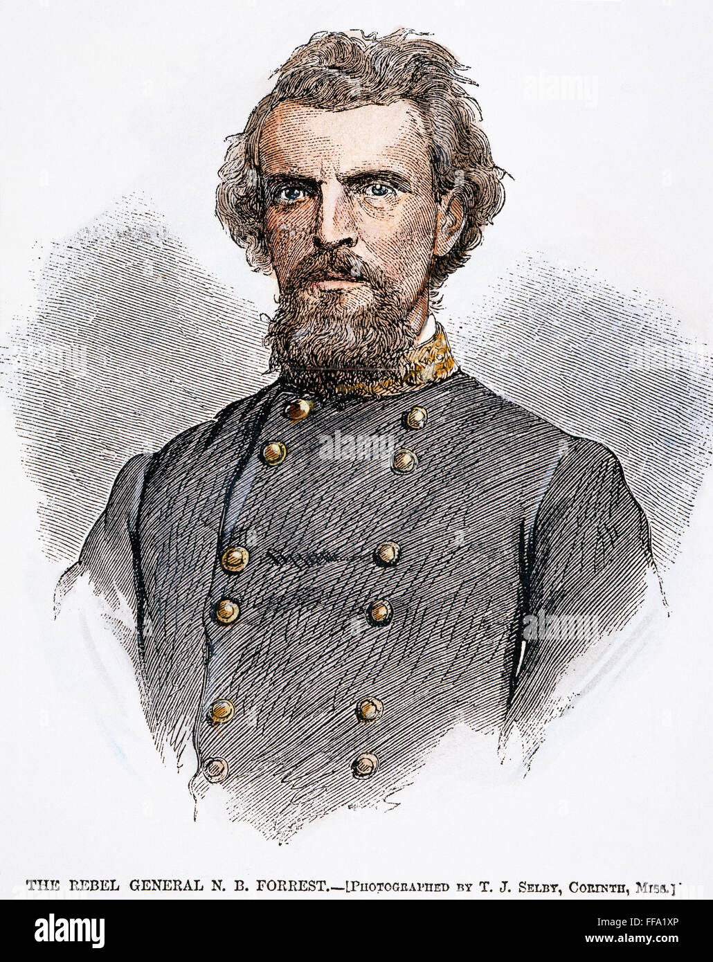 NATHAN BEDFORD FORREST /n(1821-1877). American army officer. Wood ...