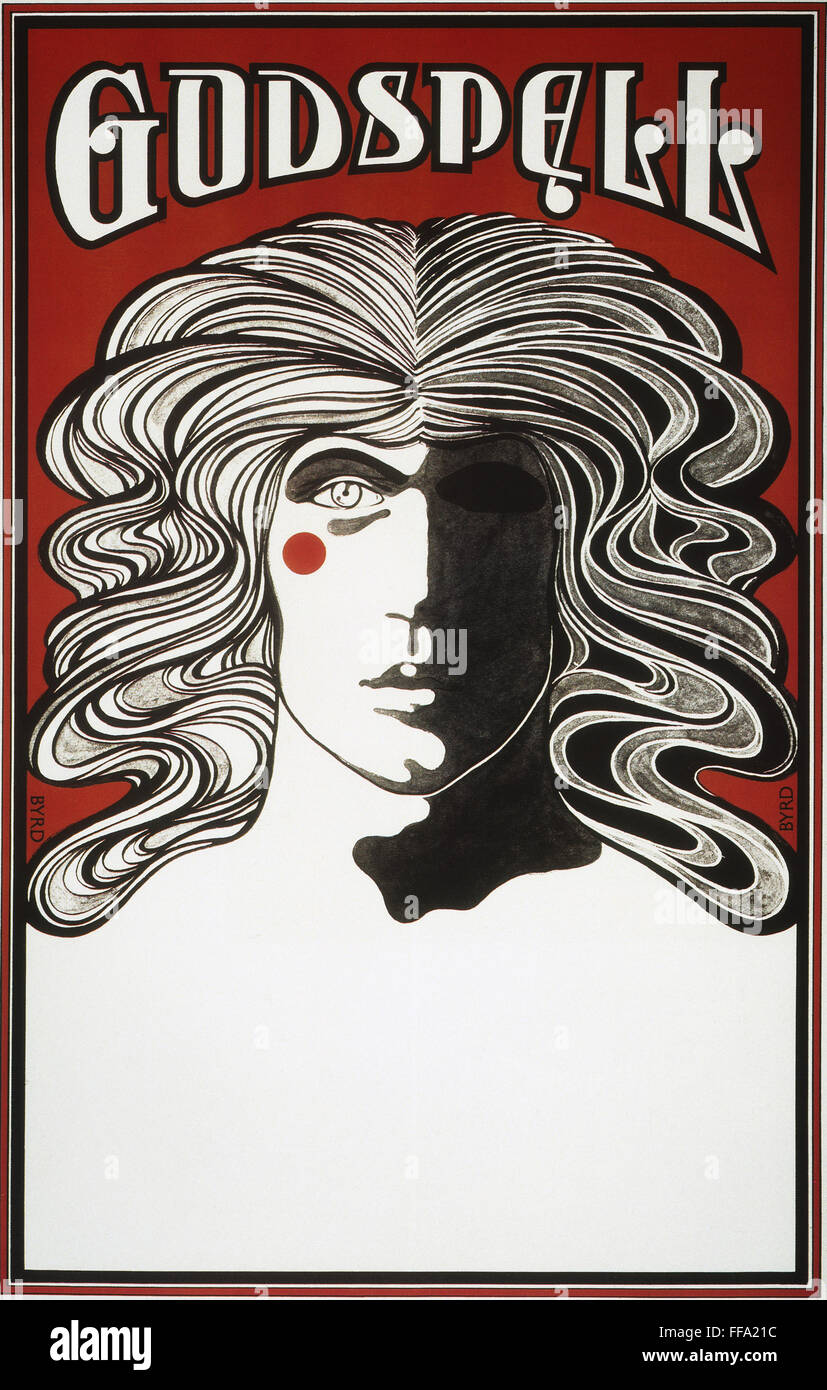 GODSPELL POSTER, 1971. /nPoster for the musical 'Godspell,' 1971 Stock ...