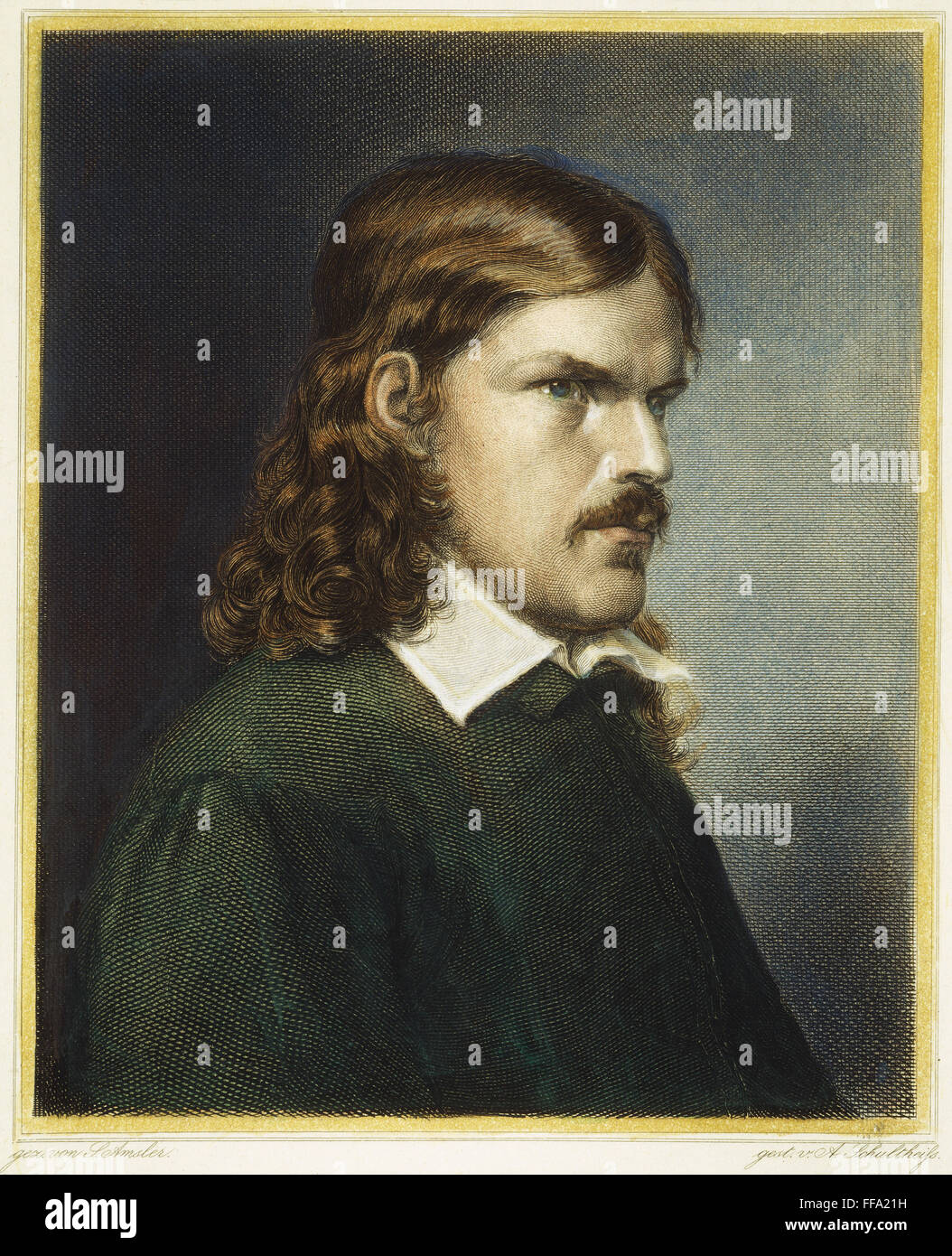 FRIEDRICH RUECKERT /n(1788-1866). German poet: steel engraving, German ...