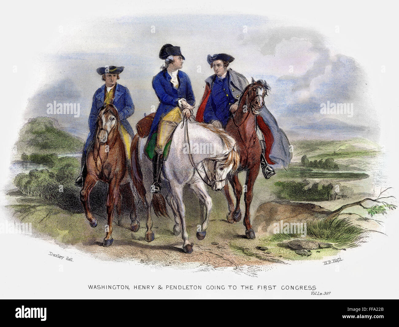 CONTINENTAL CONGRESS, 1774. /nGeorge Washington, Patrick Henry, and ...
