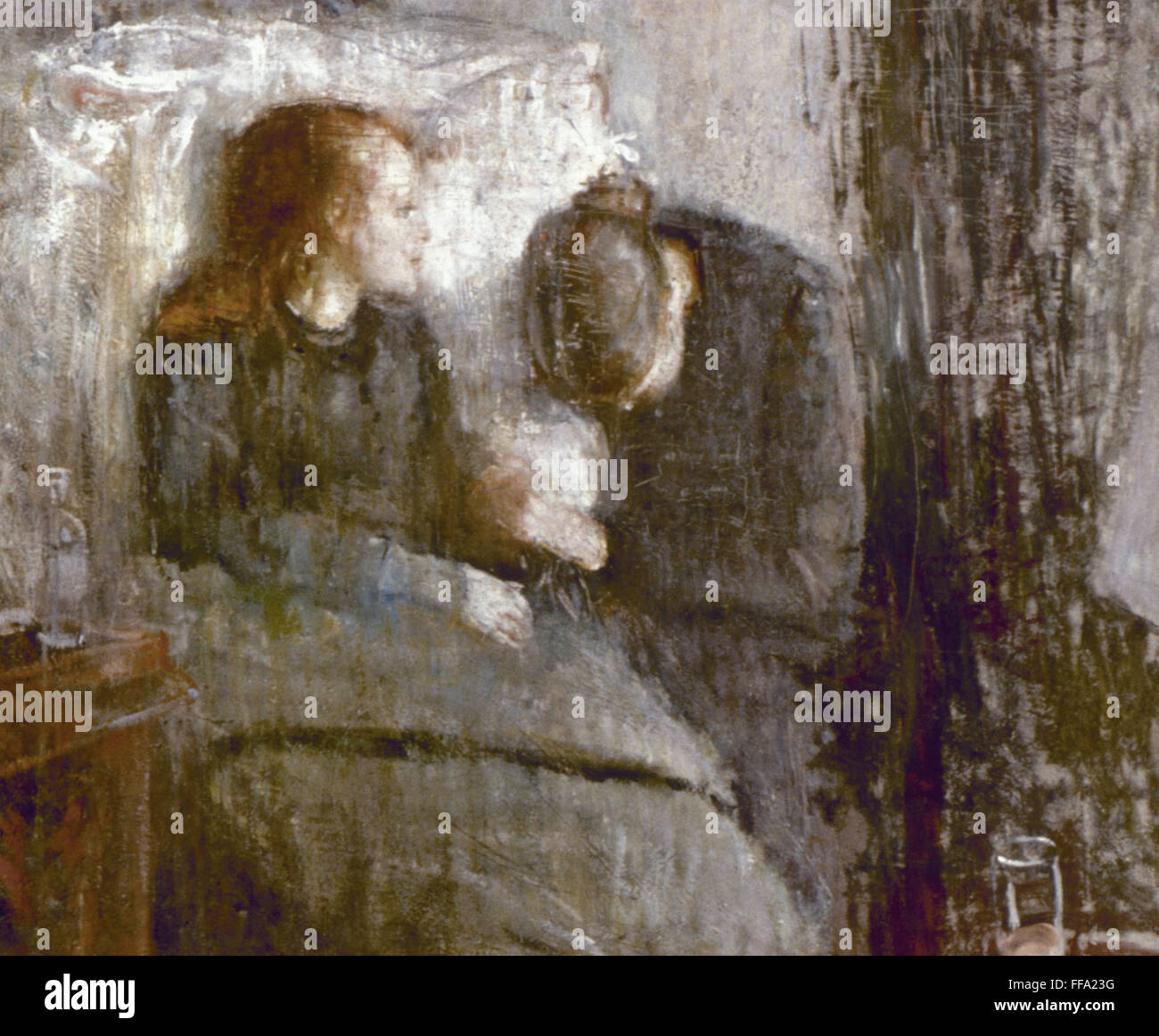 MUNCH: SICK CHILD, 1906-7. /nThe Sick Child. Oil on canvas, 1885-86, by ...