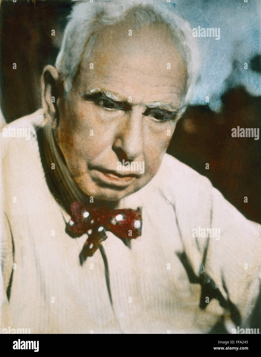 THEODORE DREISER /n(1871-1945). American writer. Oil over a photograph ...