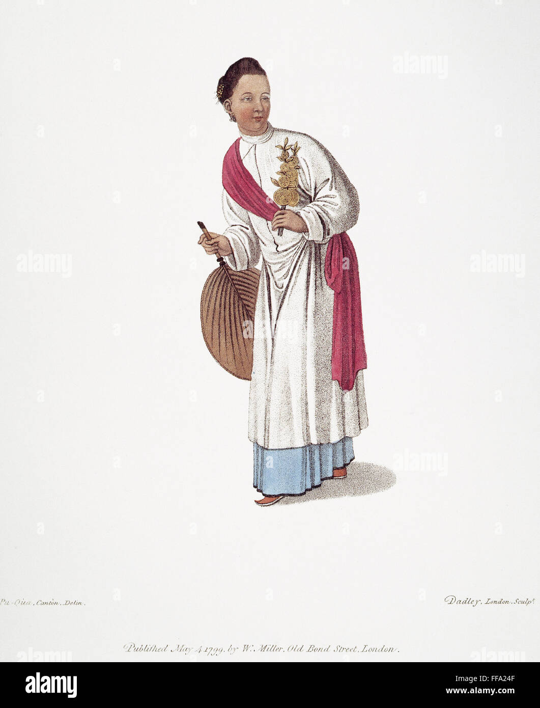 CHINA: WOMAN, 1799. /nA Chinese woman of upper classes, probably with ...