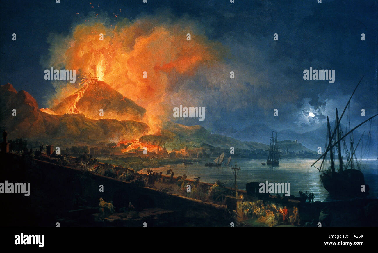 POMPEII: VESUVIUS ERUPTION. /nThe Eruption of Mount Vesuvius Seen from ...