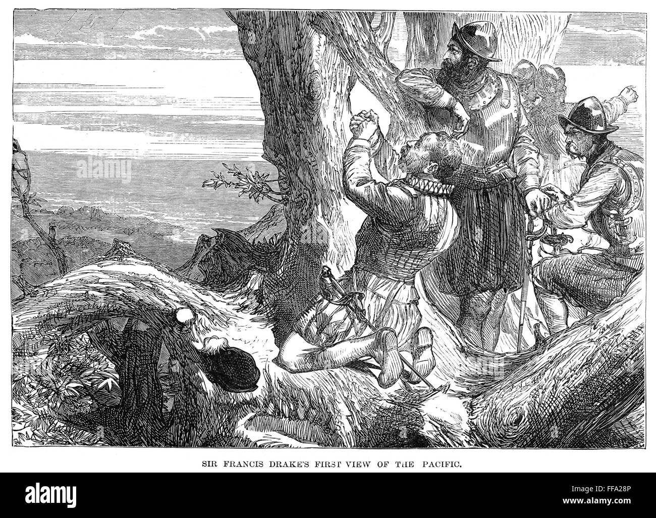SIR FRANCIS DRAKE (1540-1596). /nEnglish naval commander and navigator ...