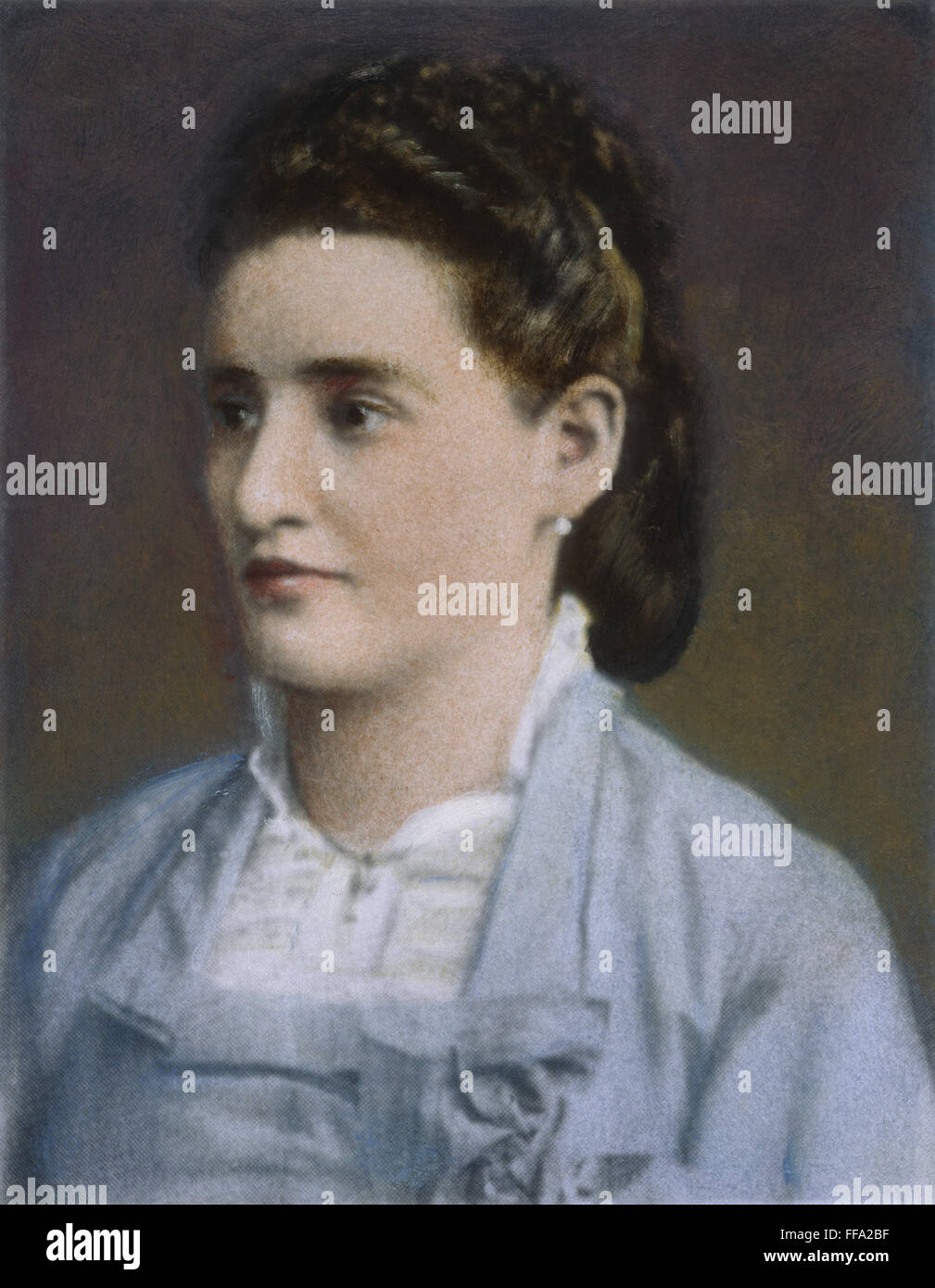 BERTHA PAPPENHEIM /n(1859-1936). Sigmund Freud's patient, 'Anna O.' Oil ...