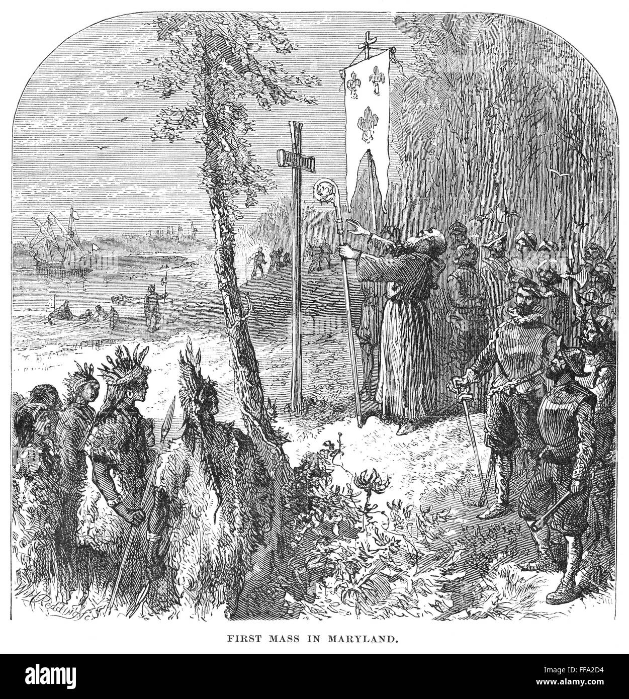 MARYLAND: FIRST MASS, 1634. /nThe planting of the colony of Maryland ...