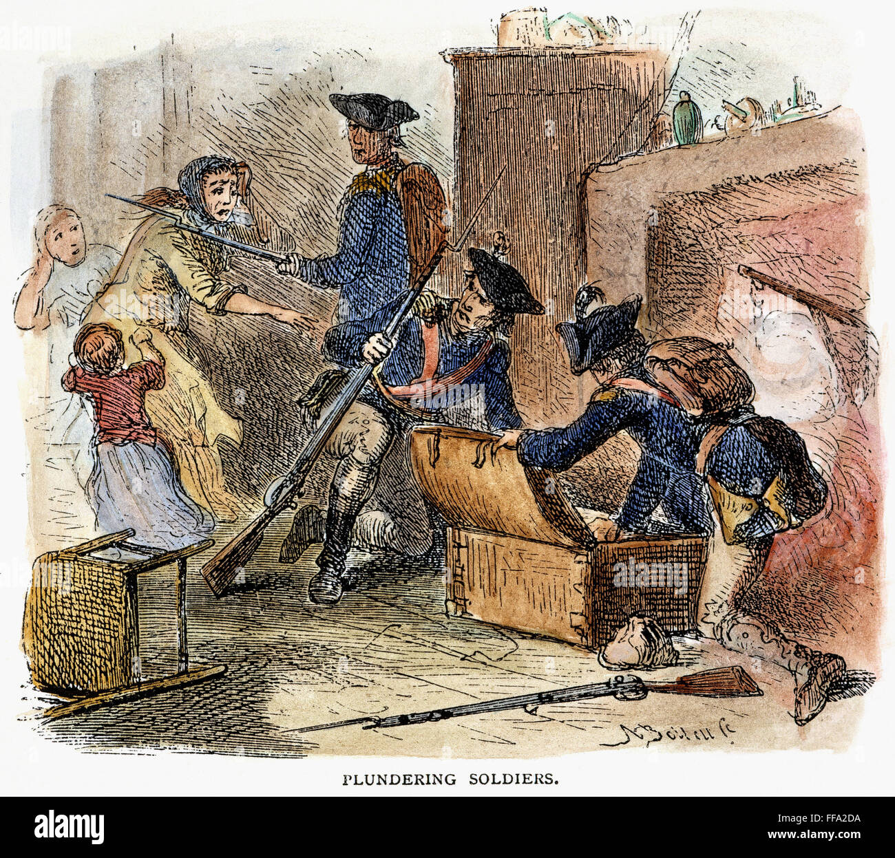 LOYALIST HOME, 18th C. /nContinental soldiers plunder a Loyalist home ...