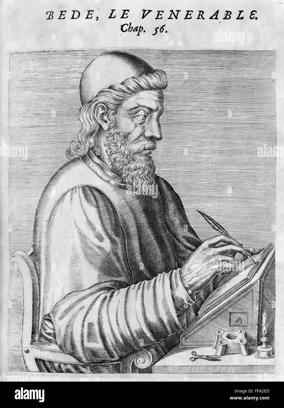 SAINT BEDE (c672-735). /nEnglish scholar, historian, and theologian ...
