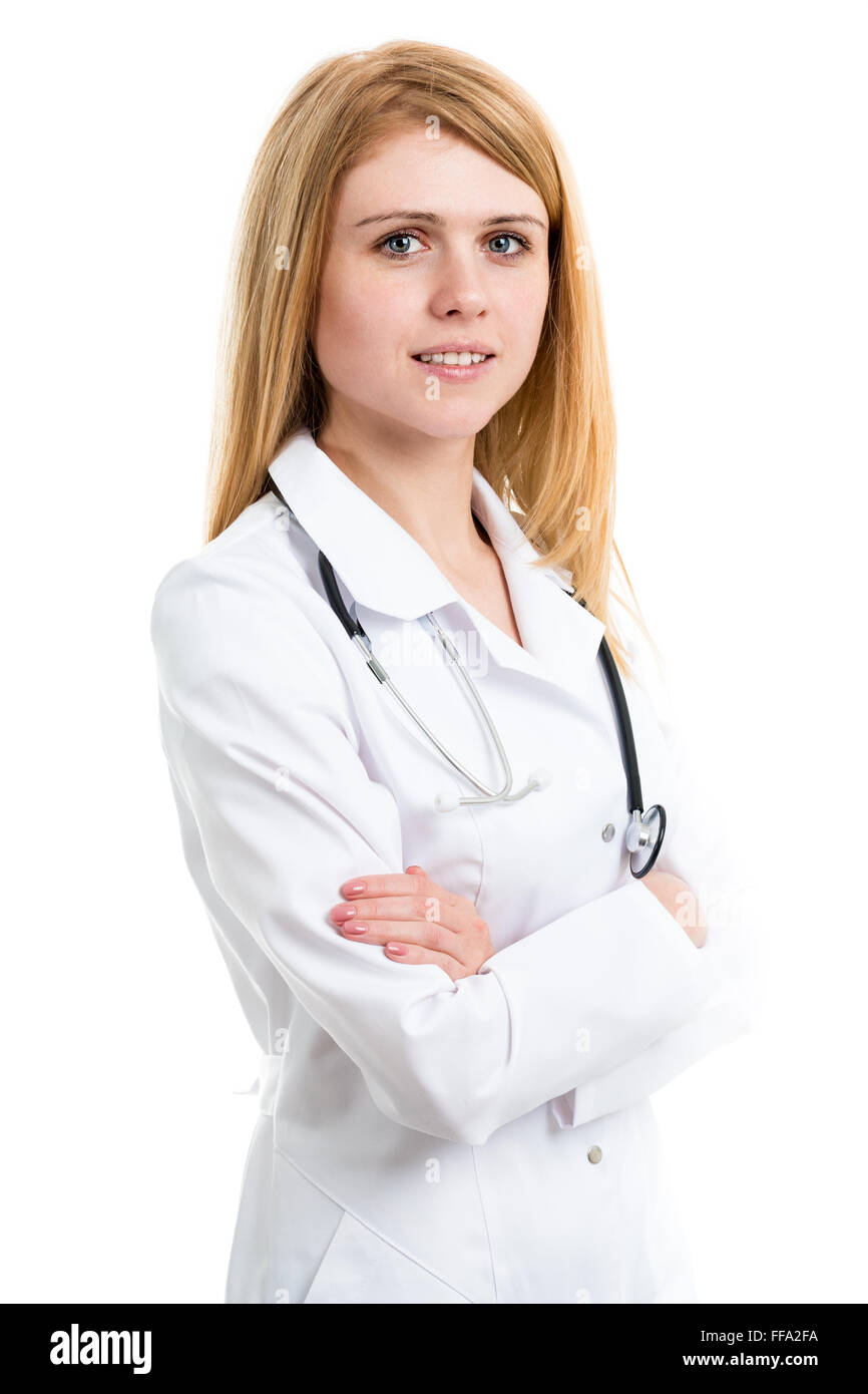 Portrait woman doctor face hi-res stock photography and images - Alamy