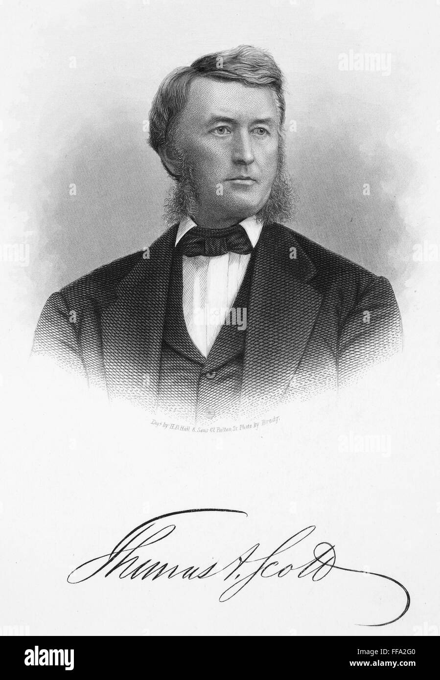 THOMAS SCOTT (1823-1881). /nThomas Alexander Scott. American railroad ...