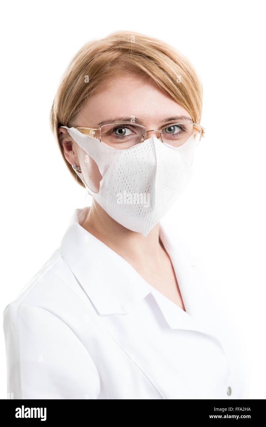 Girl medical mask in Cut Out Stock Images & Pictures - Alamy