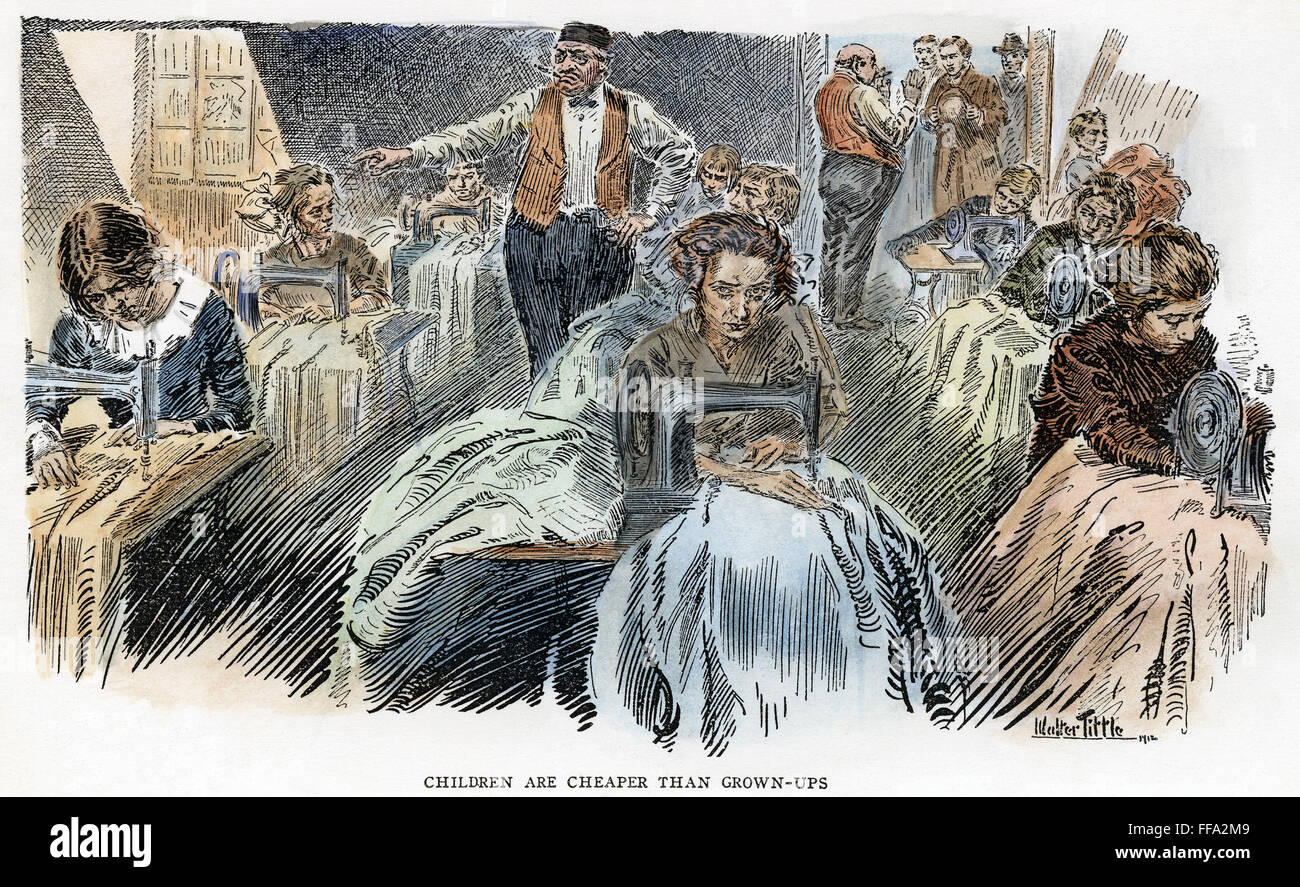 SWEATSHOP, 1912. /n'Children are cheaper than grown-ups.' Girls and ...