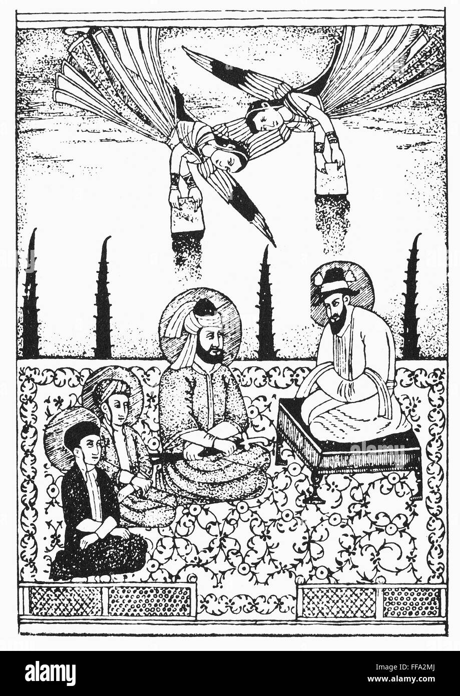MOHAMMED, ALI, AND HASAN. /nThe prophet Mohammed with Ali, his adopted ...