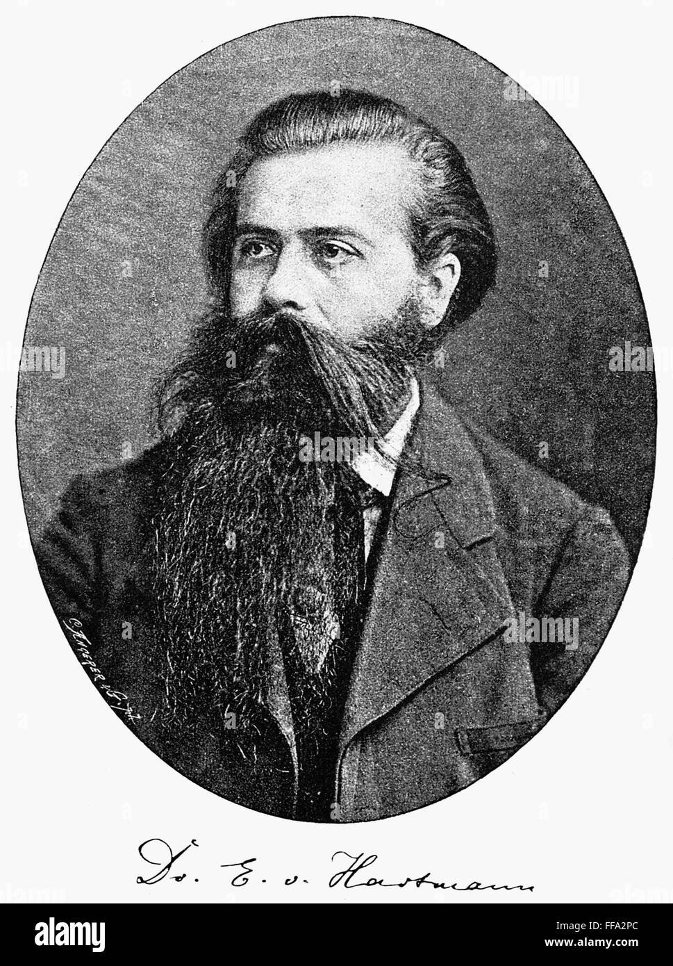EDUARD VON HARTMANN /n(1842-1906). German philosopher. Photographed in ...