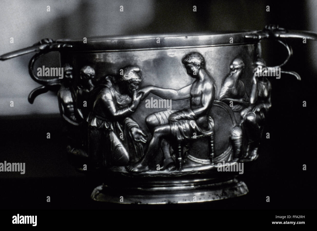 ANCIENT ROME: BOWL. /nBarbarians paying homage to conquering Romans ...