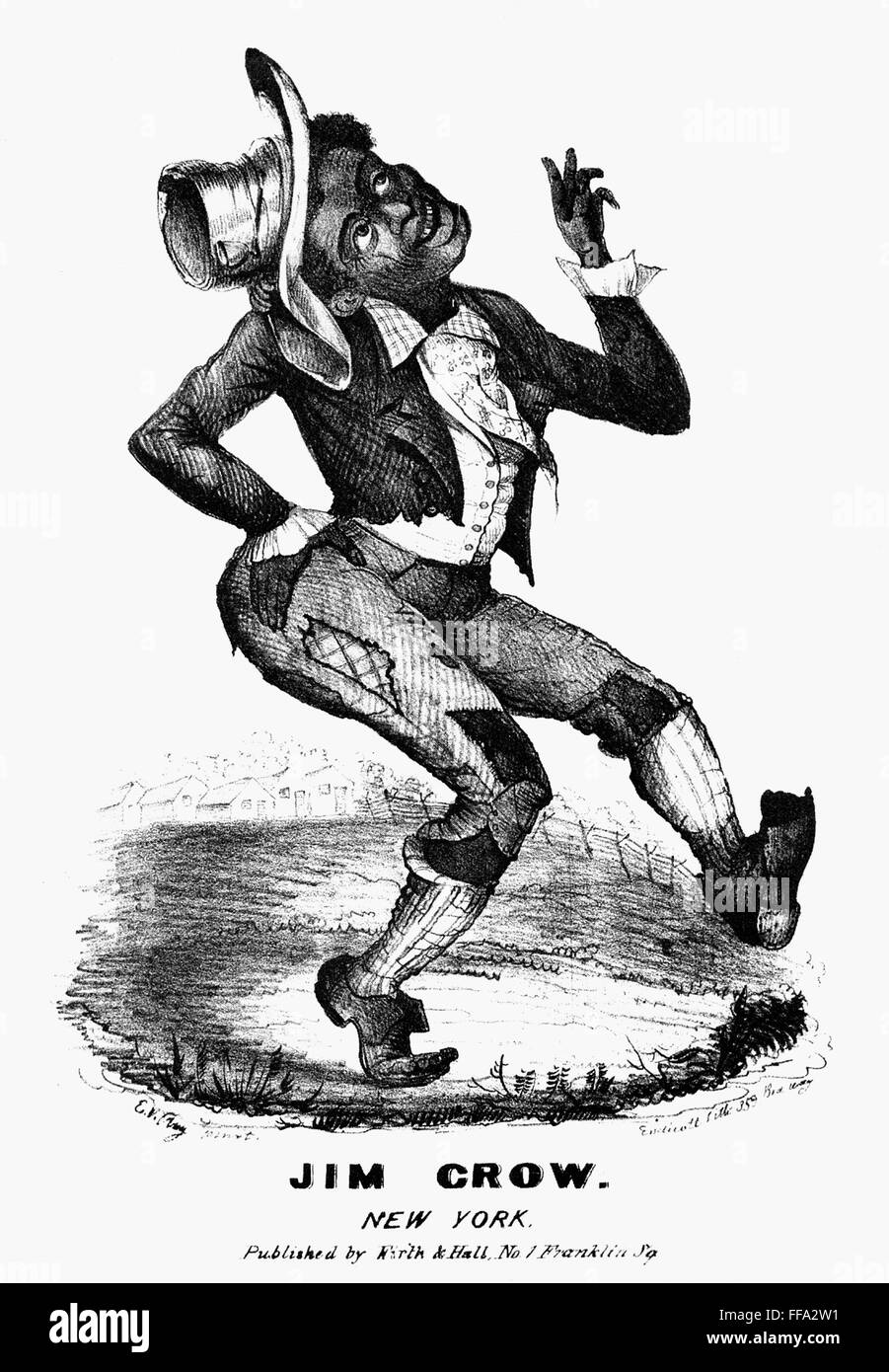 JIM CROW SONG SHEET, c1835. /nAmerican lithograph songsheet cover Stock ...