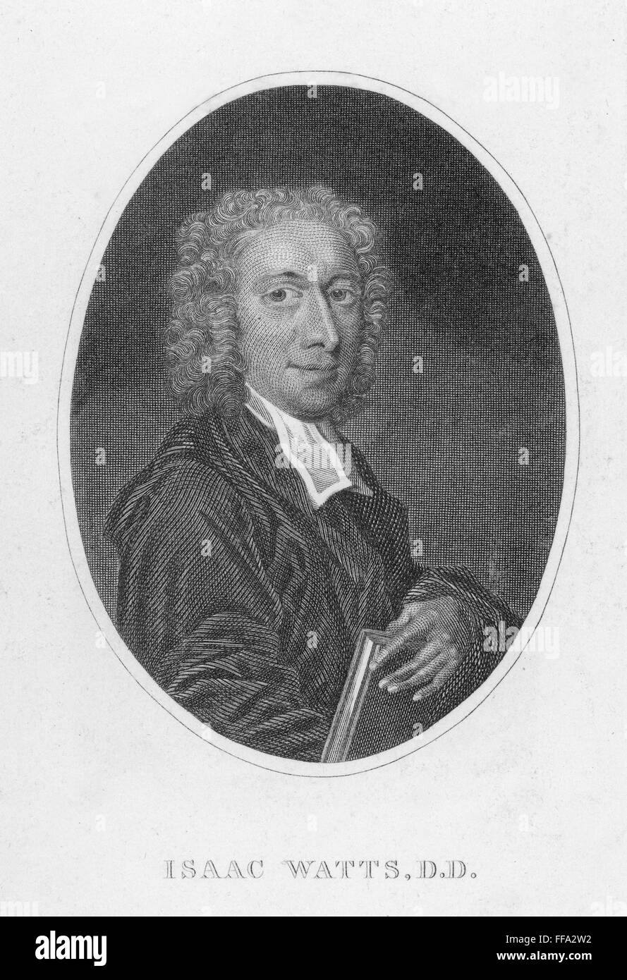 ISAAC WATTS (1674-1748). /nEnglish theologian and humn writer. Steel engraving, English, 19th ...